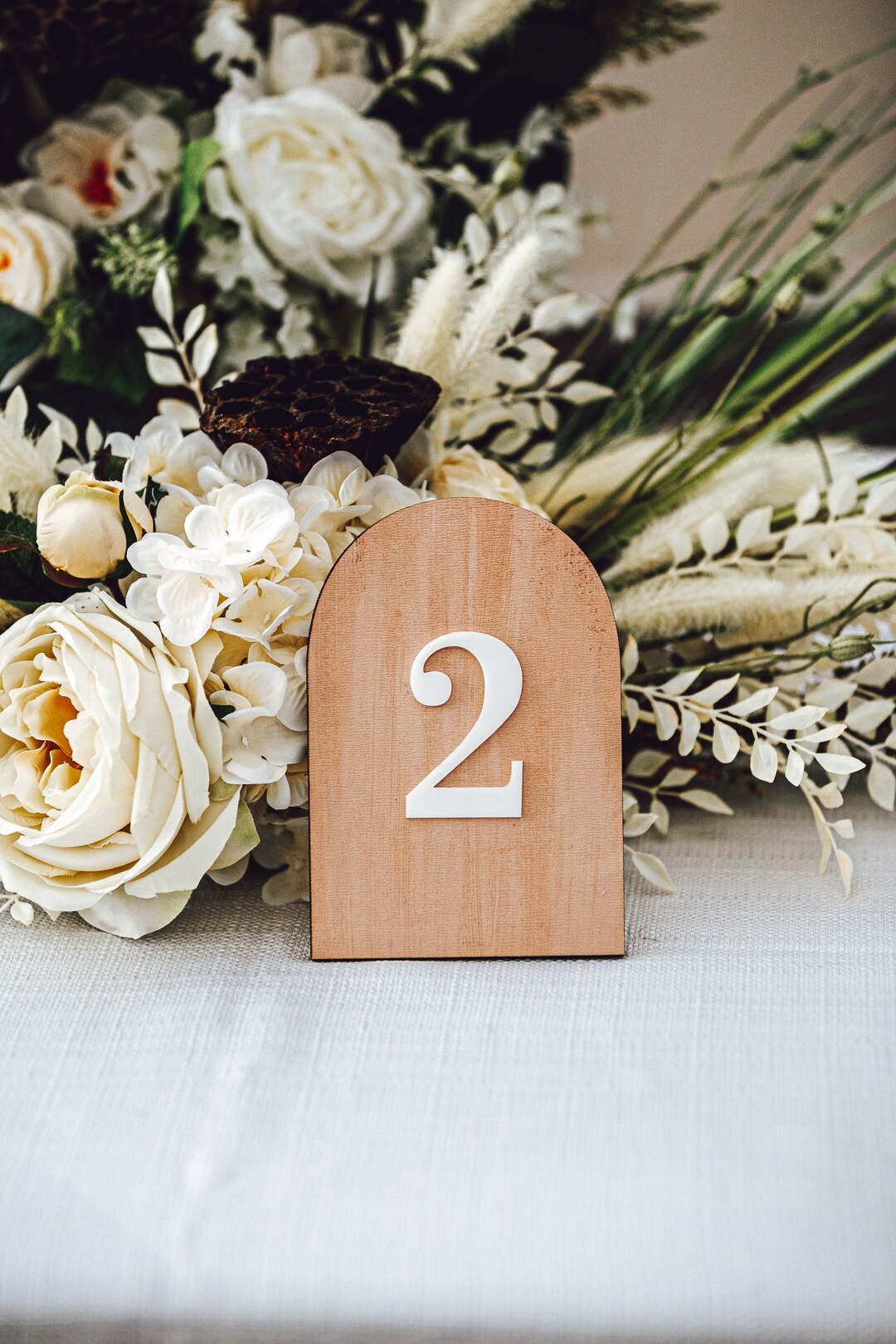 Eclectic Arch Table Number Sign for Wedding Centerpiece Mixed Media ...