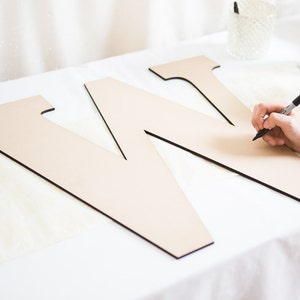 Wedding Guest Book Monogram Letter Sign 22 Large Wooden Letter for ...