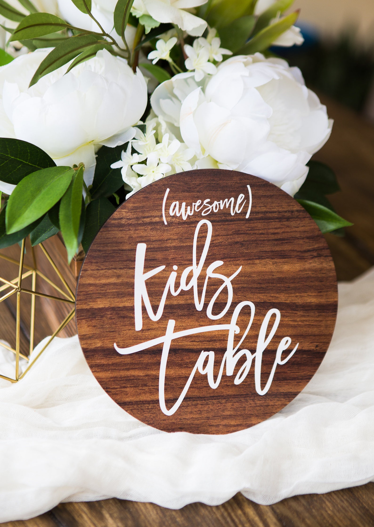 Kids Table Wedding Sign Wooden Style Sign for Wedding Decor - Etsy