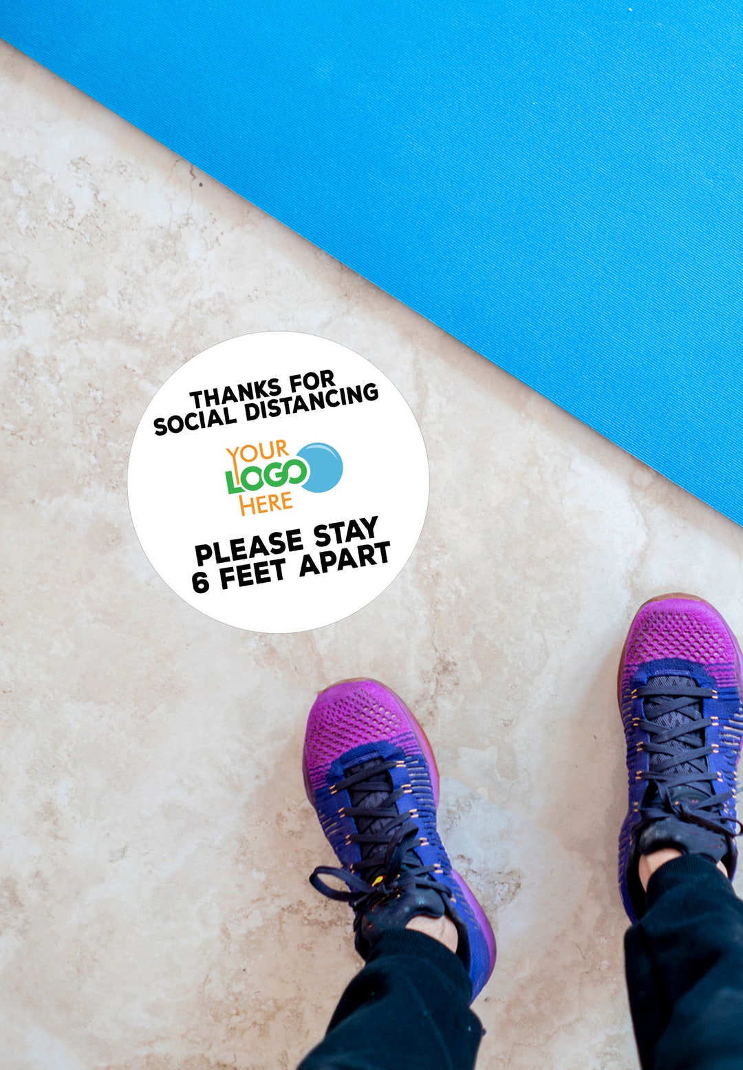 Floor Stickers for Social Distancing 6 Feet Apart Stickers - Etsy