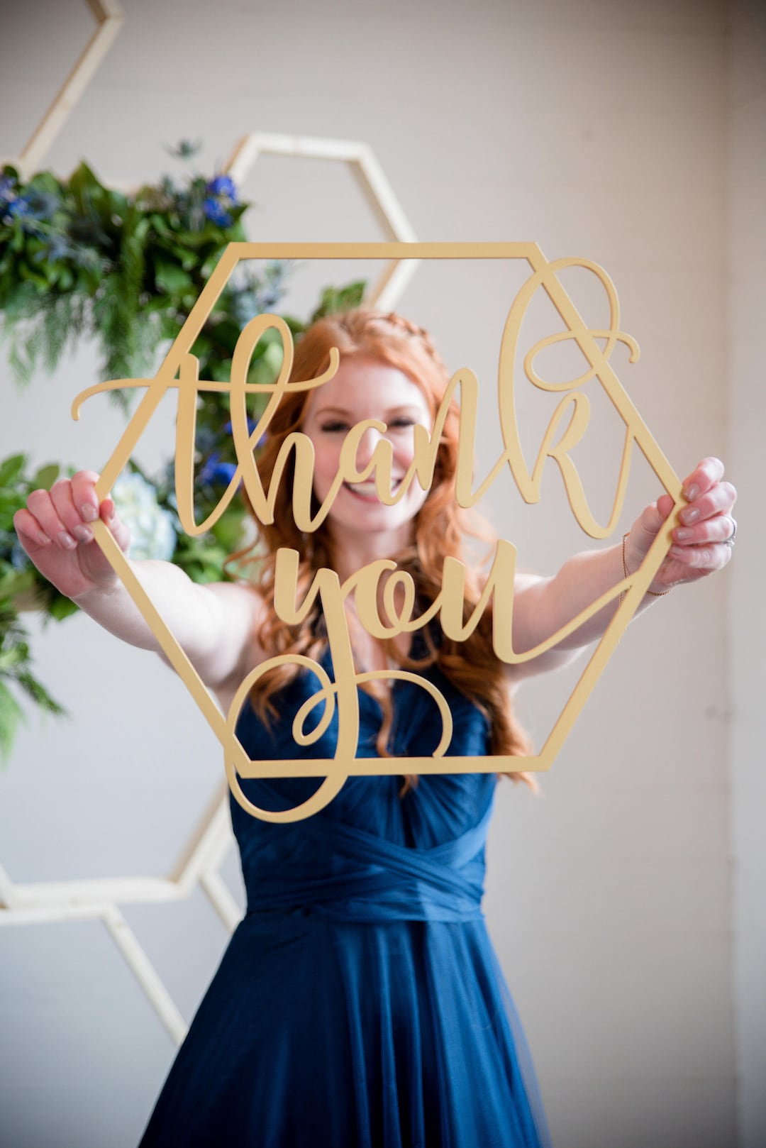 Wedding Thank You Sign Photo Prop, Wooden Photography Sign for Portrait ...