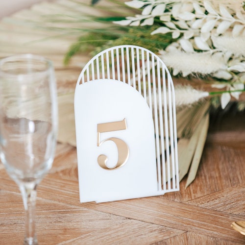 Wedding Arch Table Numbers Wedding Midcentury Modern Party - Etsy