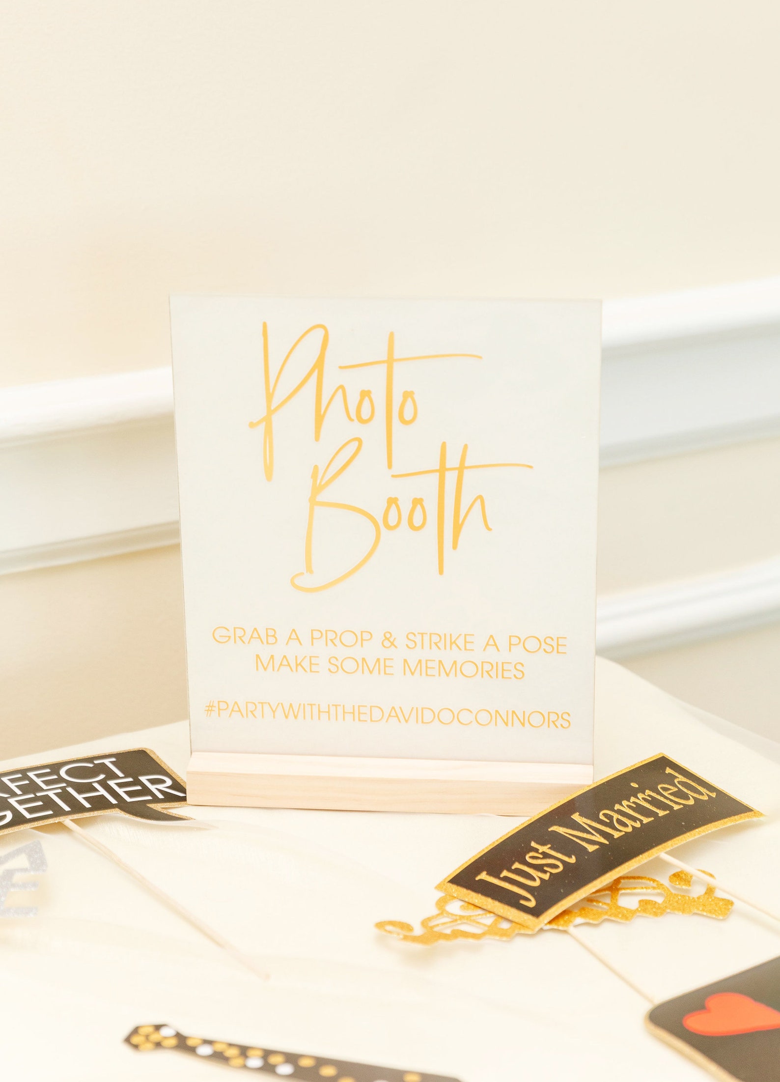Clear or Frosted Acrylic Sign for Wedding or Party, Custom Sign Your ...