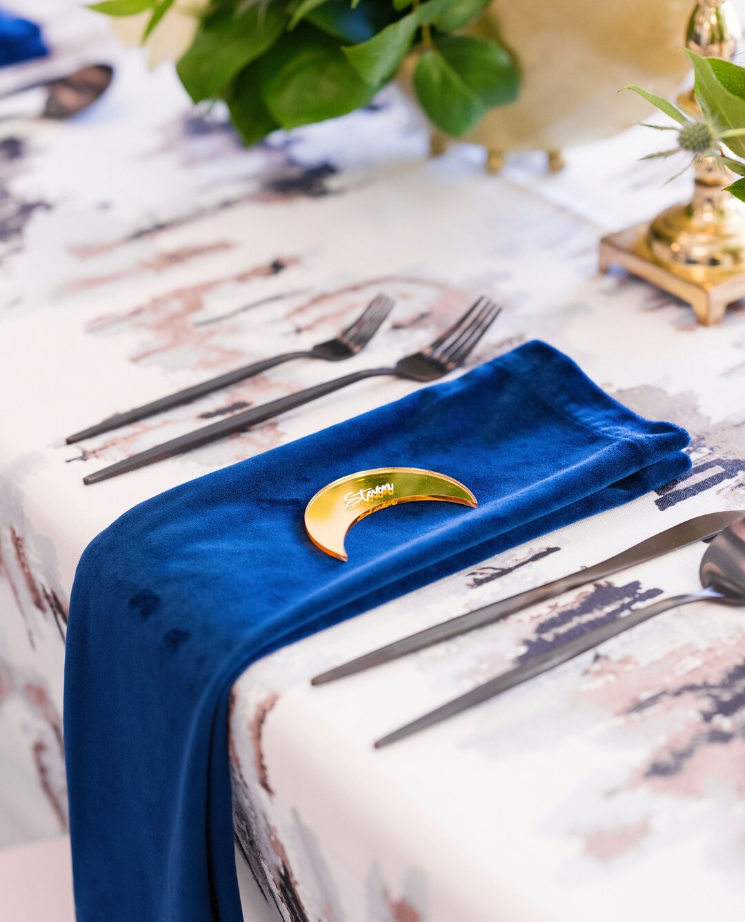 Moon Place Card Name Tags for Celestial Party or Bridal Shower or Baby ...