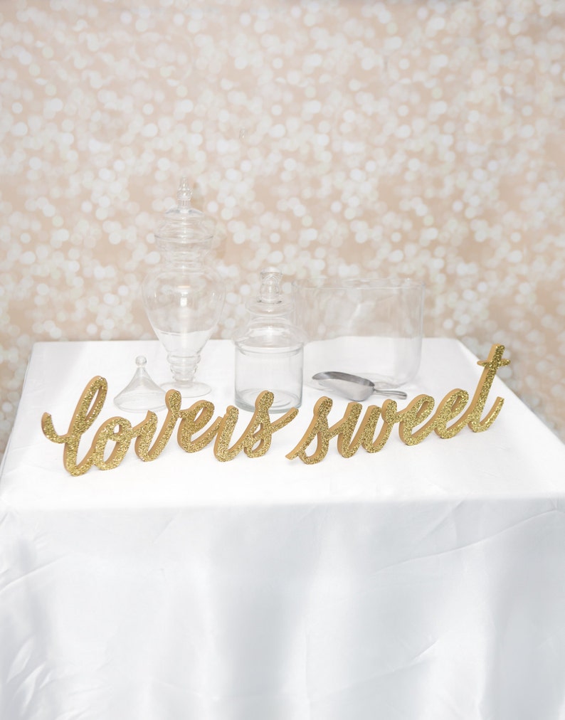 Love is Sweet Sign Set Wedding Sign for Candy Table Dessert - Etsy