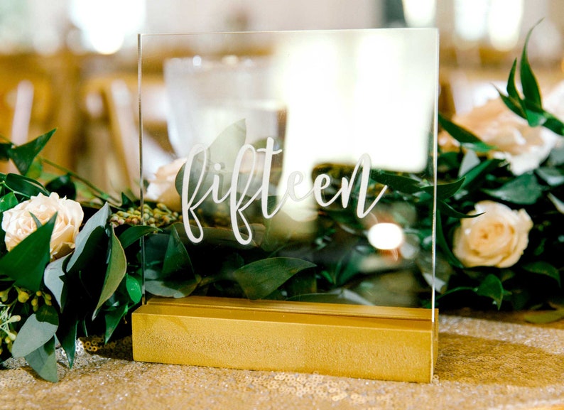 Table Numbers Acrylic Table Numbers Wedding Tables Party or - Etsy