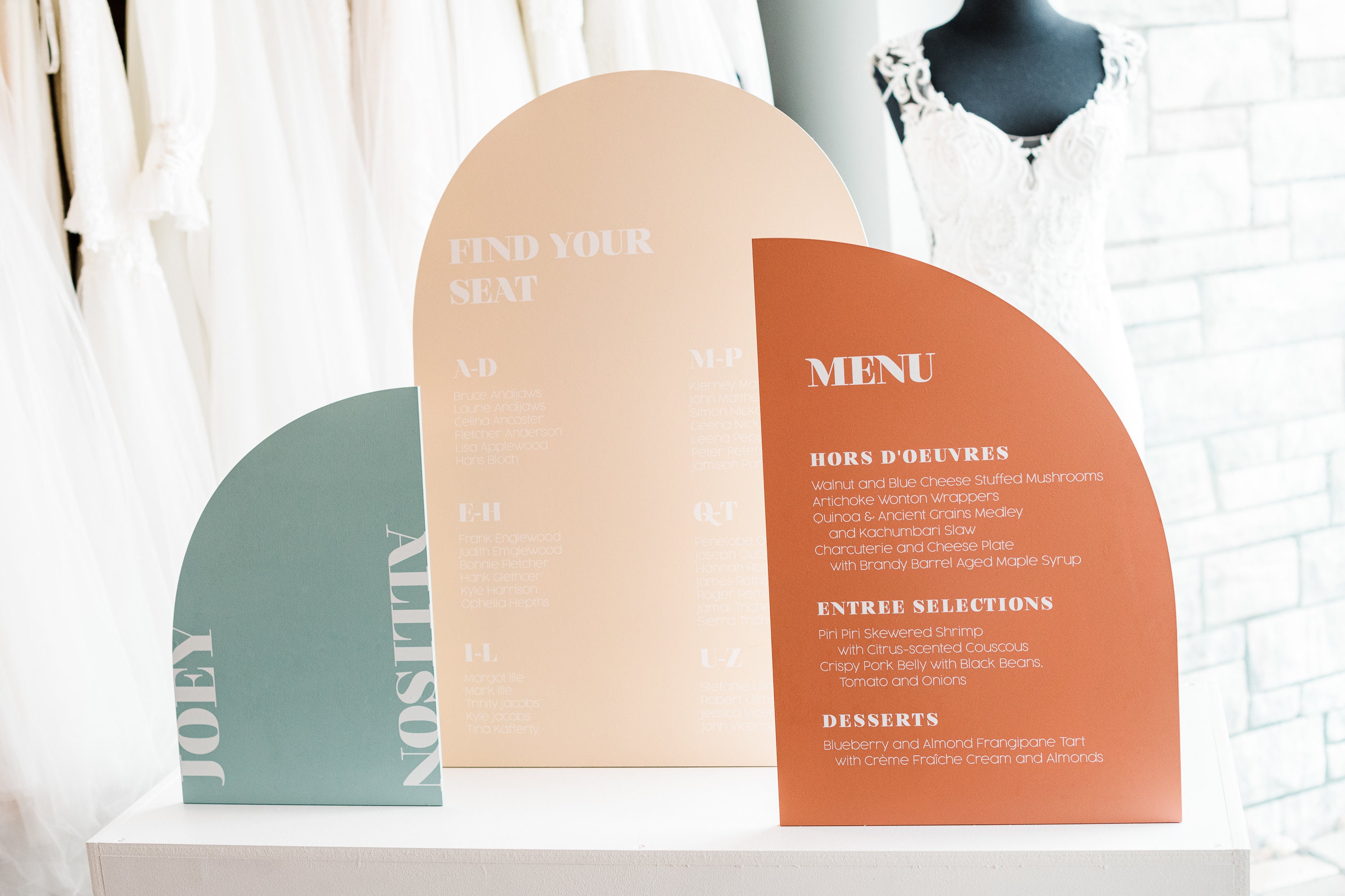 Wedding Sign Bundle Arched Modern Boho Wedding Signs Name | Etsy