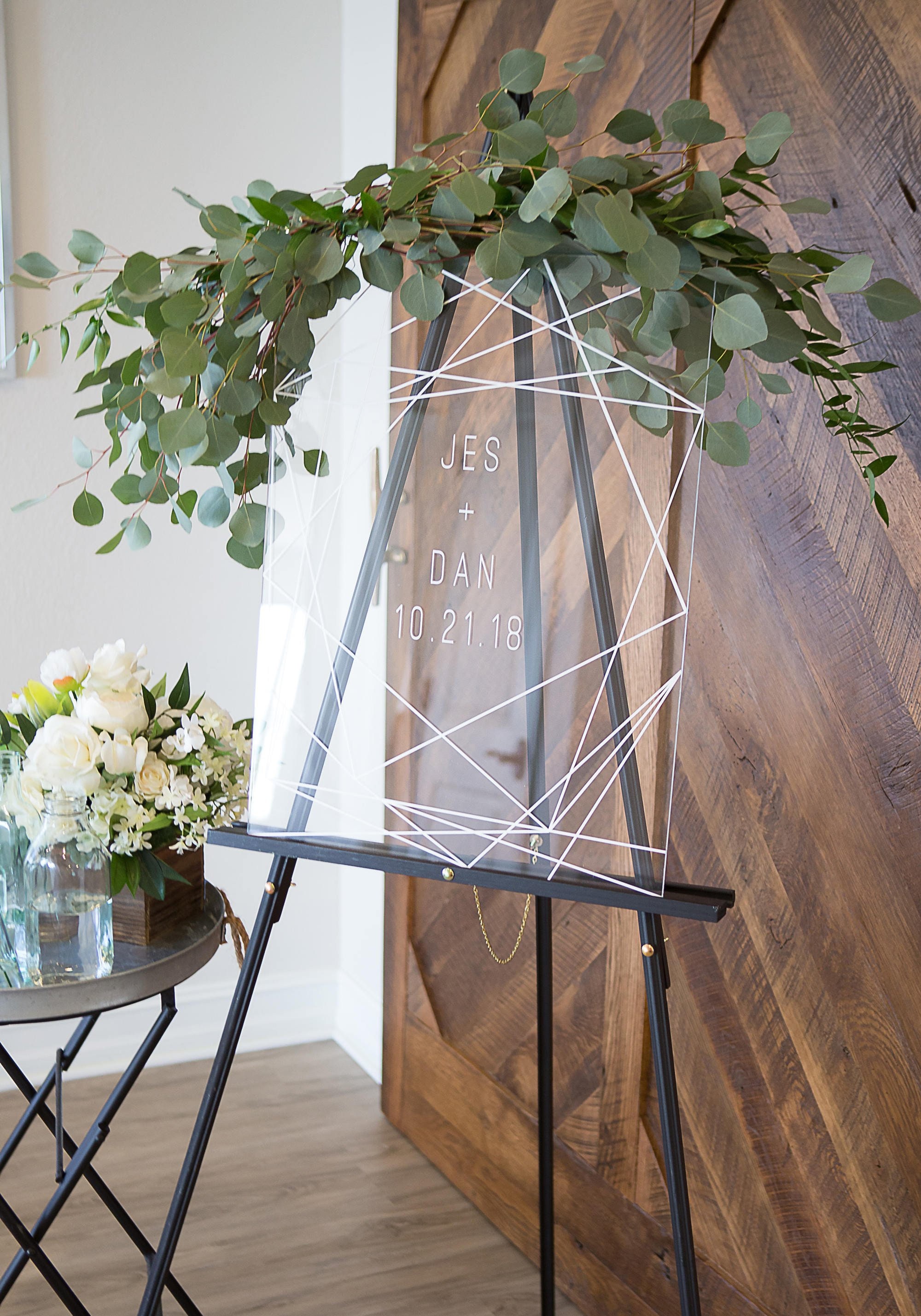 Wedding Welcome Sign Clear Acrylic Glass Look Welcome Sign - Etsy