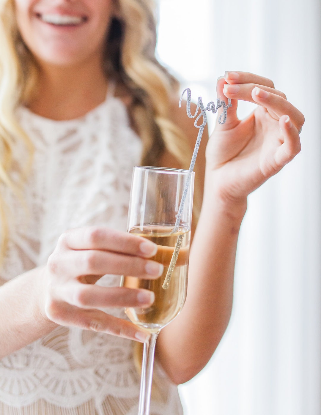 Party Stir Sticks "yay!" Glitter Engagement Bachelorette Bridal Wedding ...