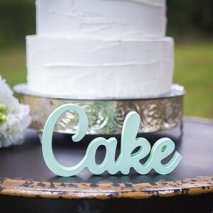 Cake Sign for Wedding Cake Table - Cake Table Sign- Gold Metallic ...