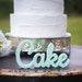 Cake Sign for Wedding Cake Table - Cake Table Sign- Gold Metallic ...