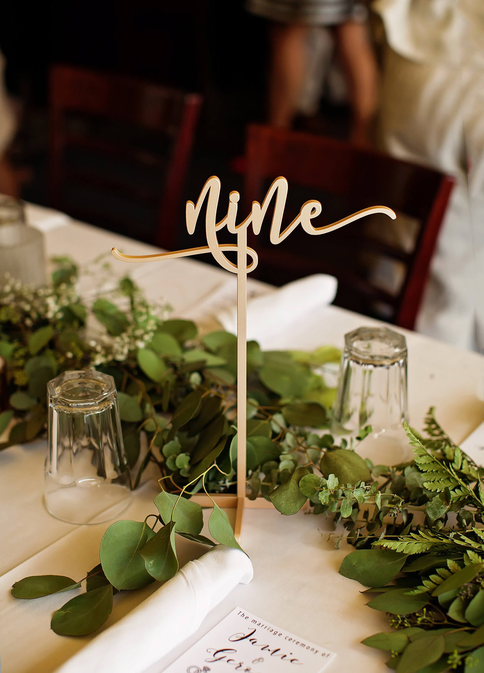 Standing Table Number Signs for Wedding & Party Decor Wooden - Etsy