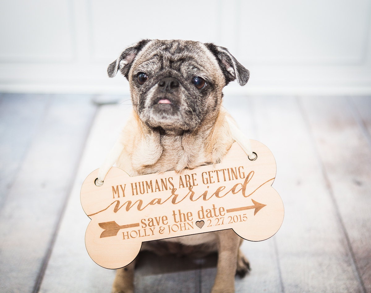 Pet Sign for Save the Date Cards Dog Sign Engagement Save the - Etsy