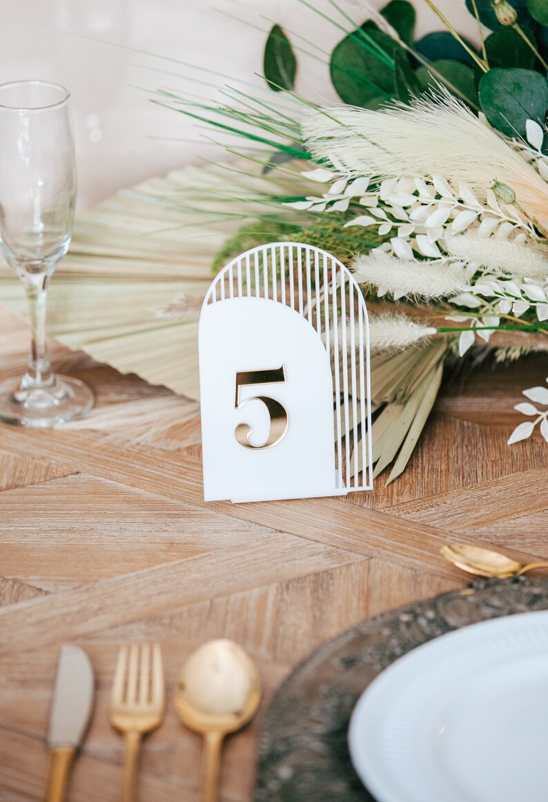 Wedding Arch Table Numbers Wedding Midcentury Modern Party - Etsy