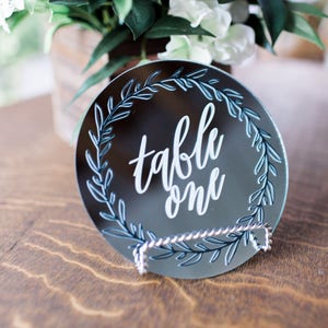 Table Numbers Mirror Table Numbers Wedding Table Centerpiece Decor ...