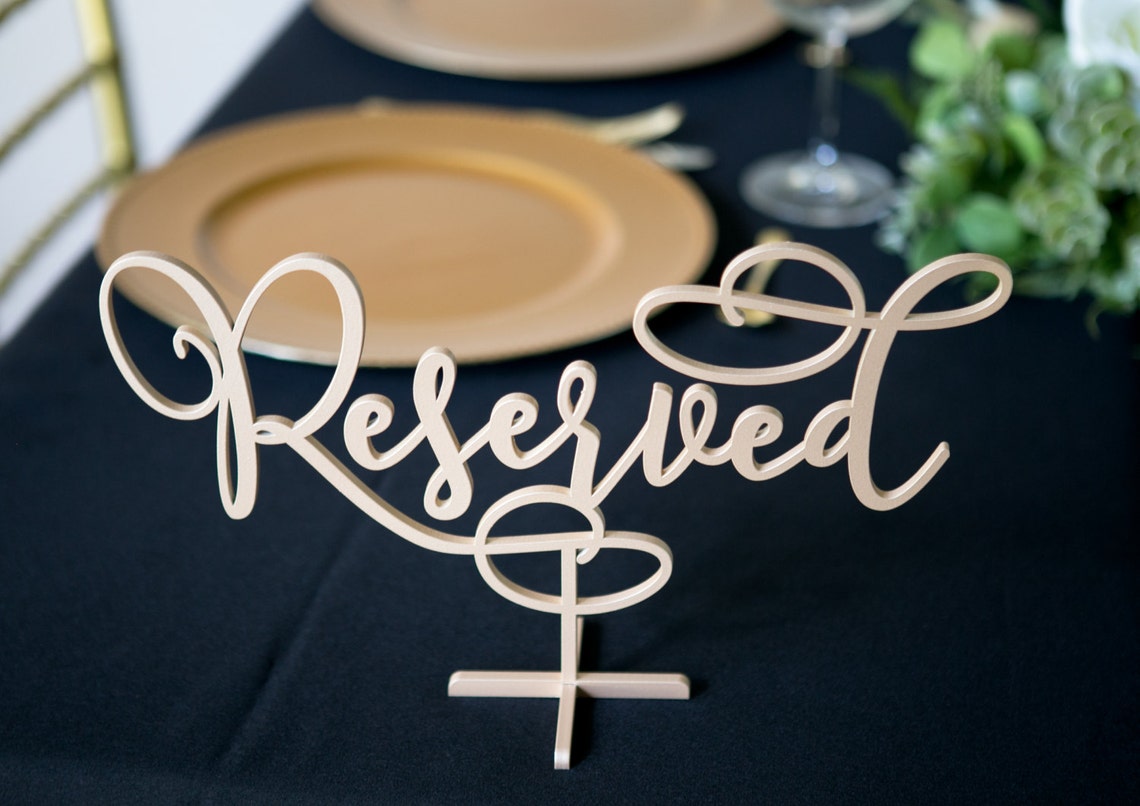 Reserved Table Sign for Wedding Wood Standing Custom Painted - Etsy