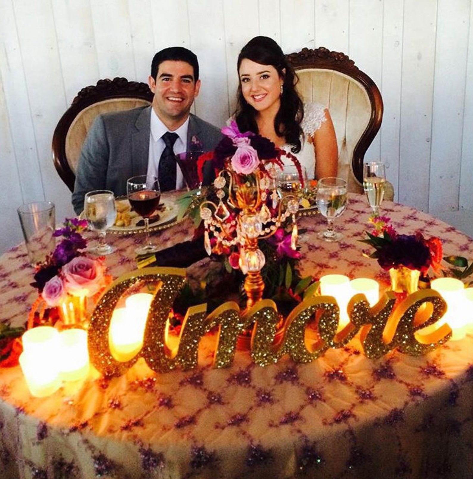 Amore Wedding Sign for Table Decor Freestanding Wooden Block - Etsy