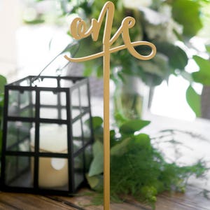 Standing Table Number Sticks Signs for Wedding & Party Table Decor ...