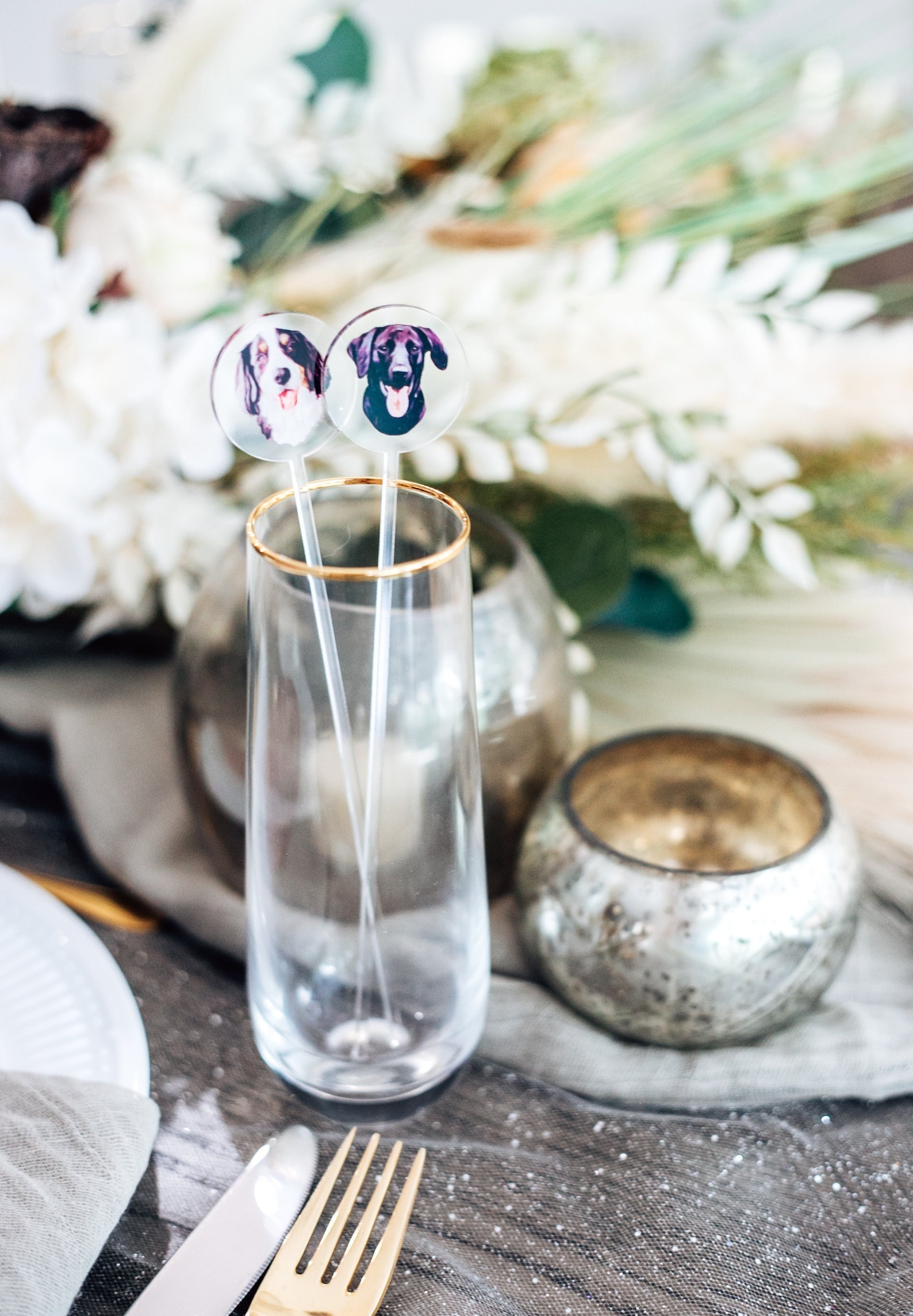 Pet Wedding Stir Sticks Dog or Cat Wedding or Bridal Shower Stir Sticks ...