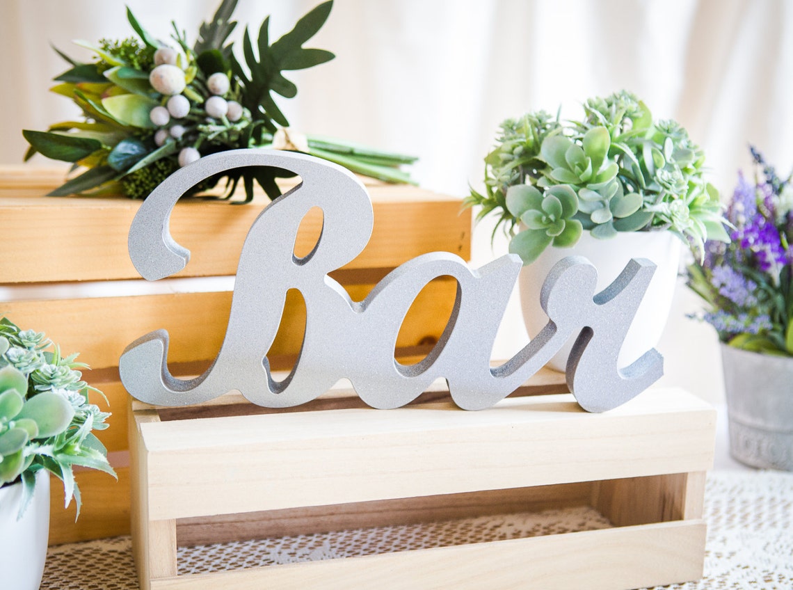 Bar Sign for Wedding Freestanding Large Bar Sign for Wedding - Etsy