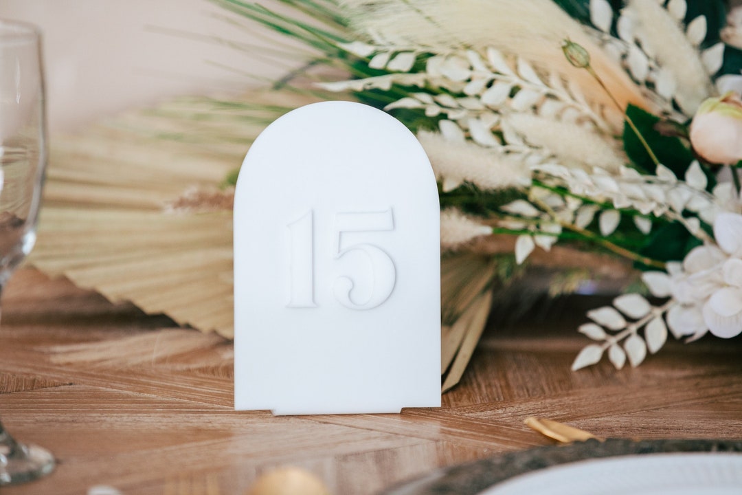 Wedding Monochrome Arch Table Numbers Wedding Modern Party Event Decor ...