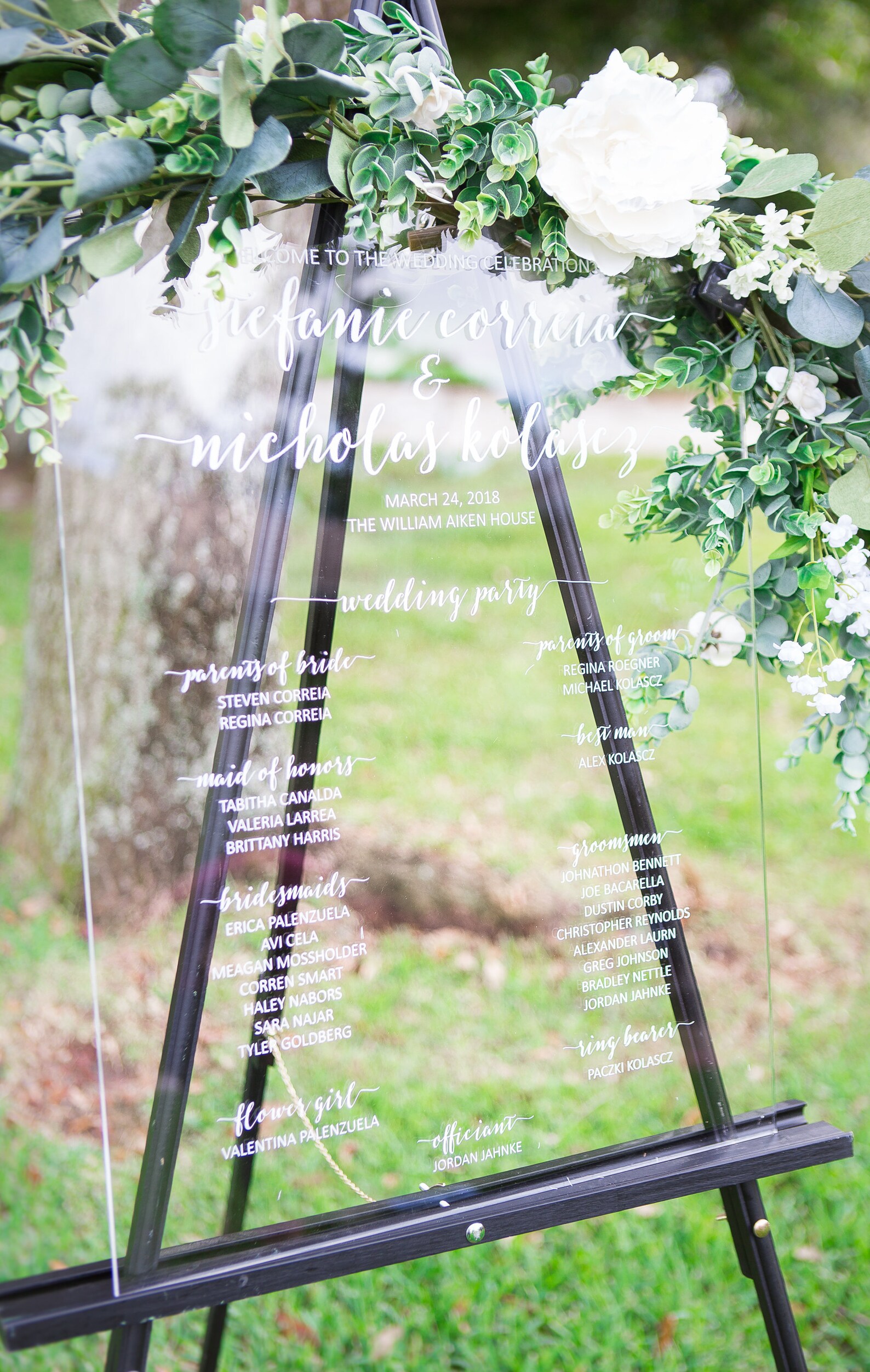 Custom Wedding Party Sign Wedding Program Sign for Ceremony | Etsy