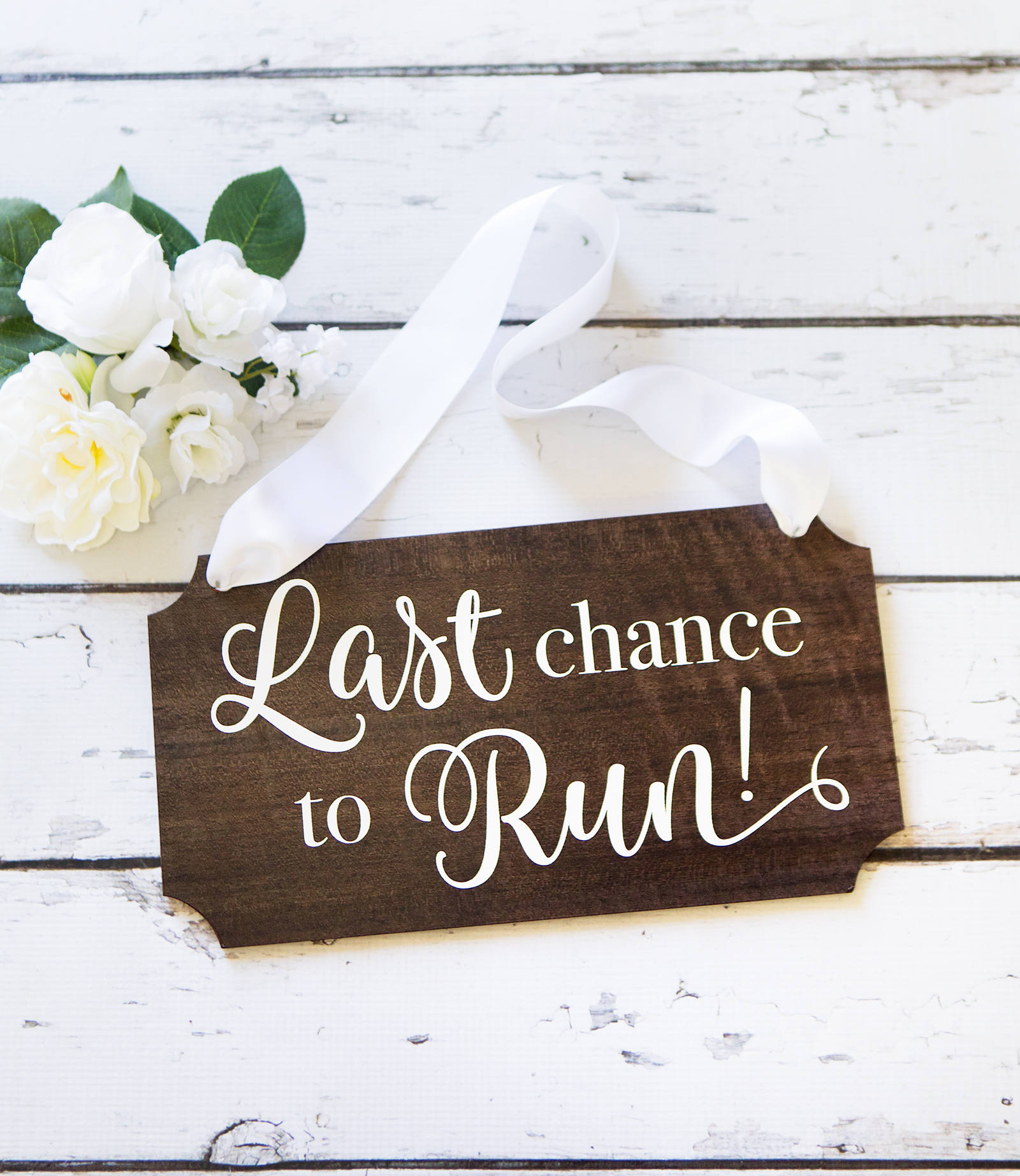 Ring Bearer Sign for Wedding Last Chance to Run Wooden Sign - Etsy