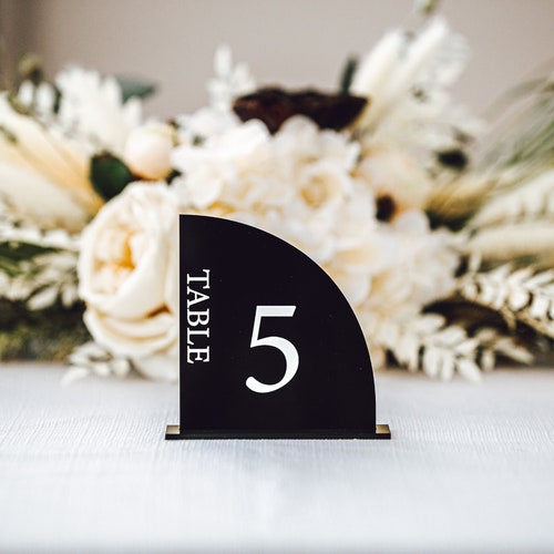 Frosted Arch Wedding Table Number Sign for Wedding Centerpiece - Etsy