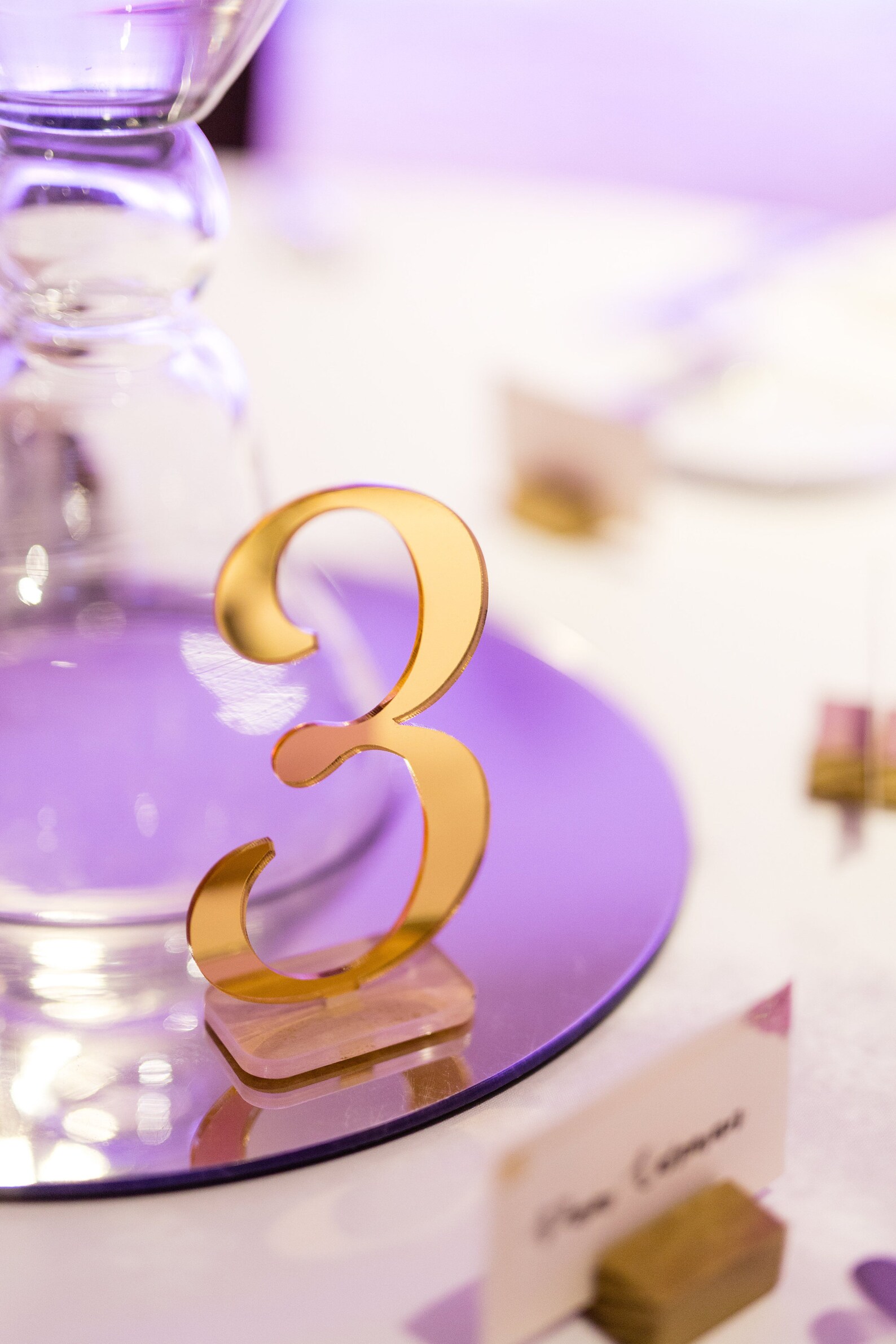 Table Numbers Acrylic Table Numbers Wedding Party or Event, Rose Gold ...