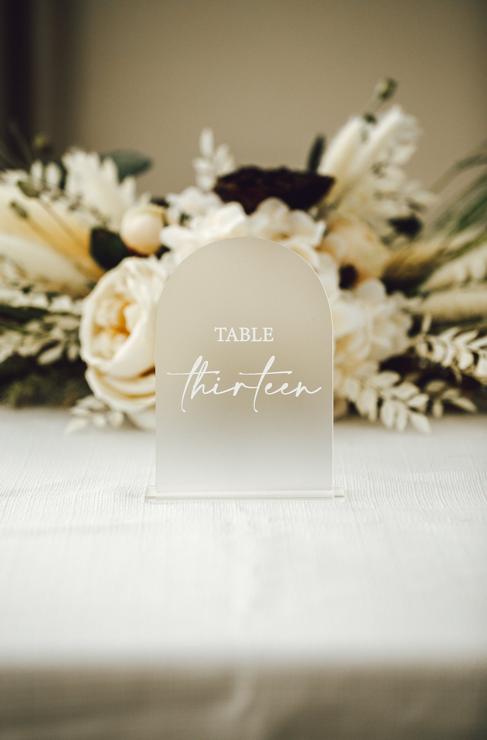 Frosted Arch Wedding Table Number Sign for Wedding Centerpiece - Etsy