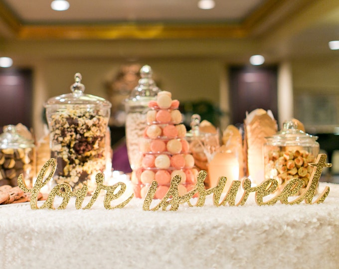 Love is Sweet Signs for Dessert Table Wedding Sign for - Etsy