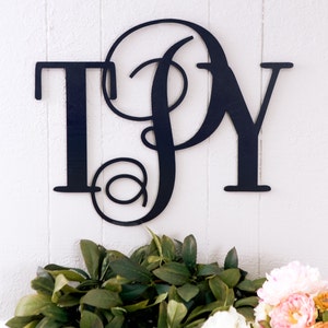 Monogram for Wall 16 Tall Wall Decor for Home or Wedding, Script ...