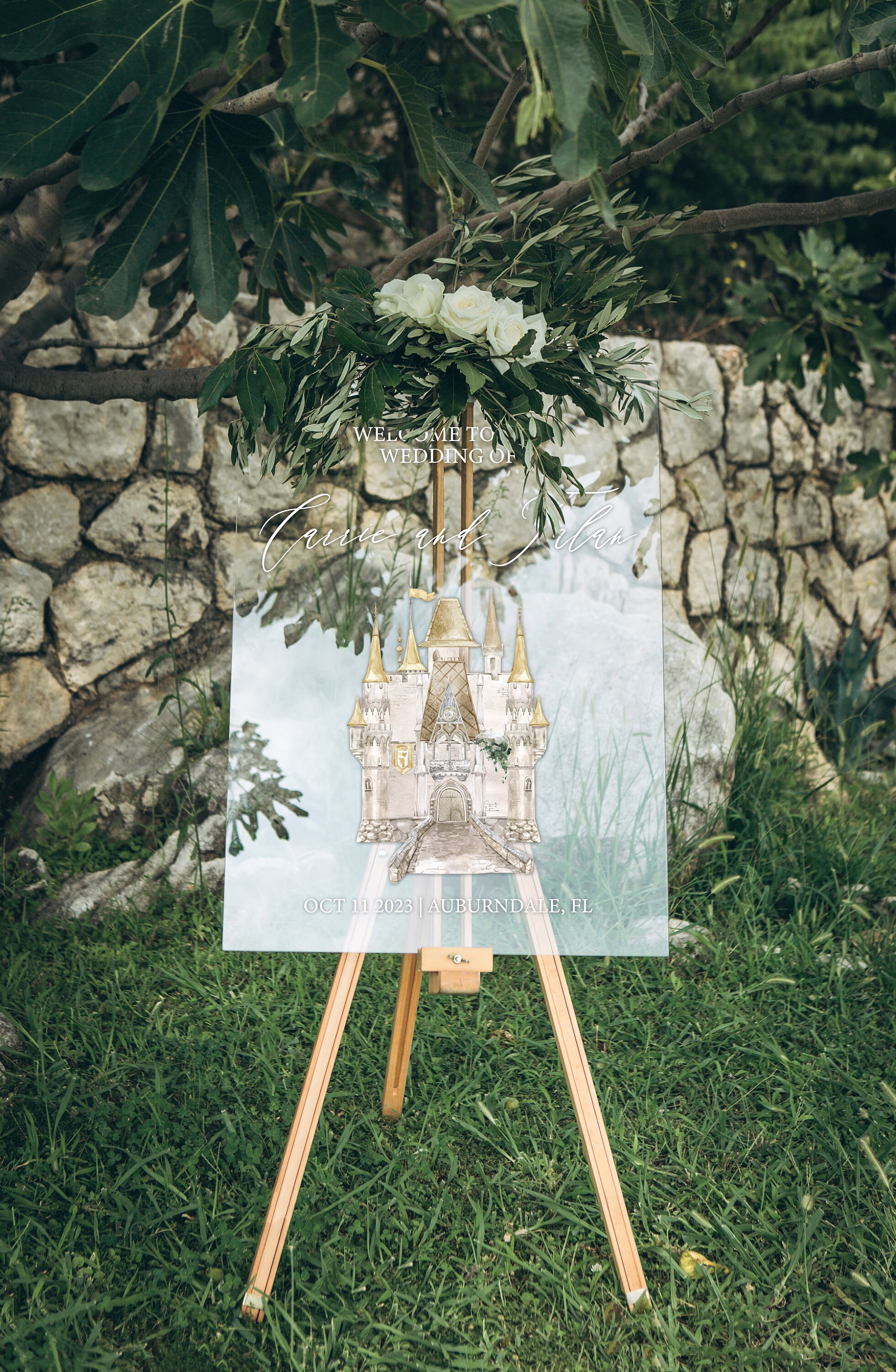 Fairytale Wedding Welcome Sign Castle White Acrylic Elegant - Etsy Canada
