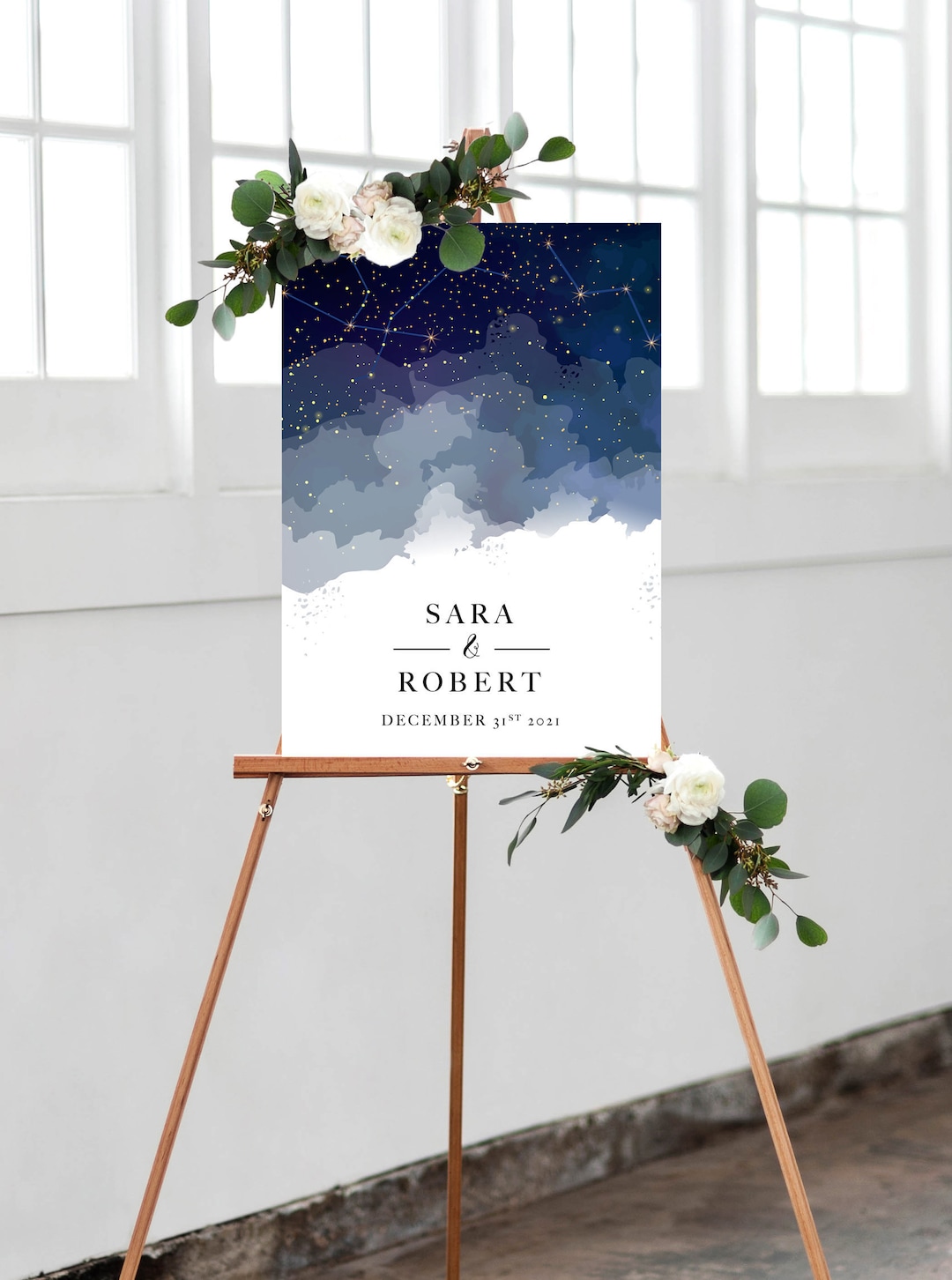 Wedding Welcome Sign Constellation Stars Theme Wedding Sign ...