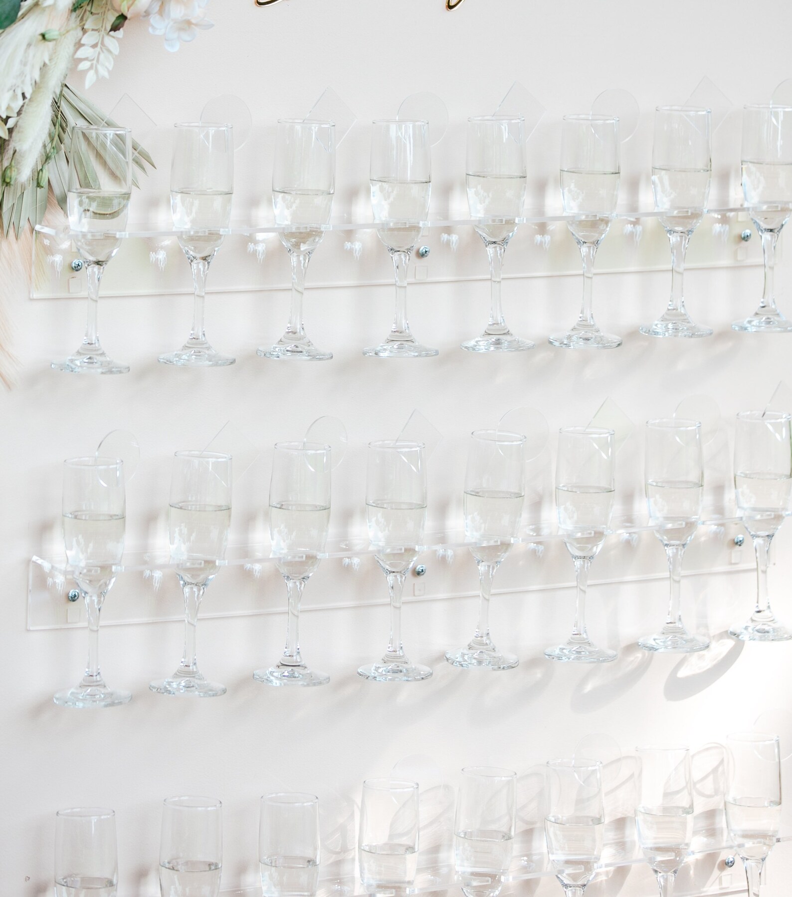Favor Wall Shelves DIY Acrylic Shelf Party Display Wedding Wine or Cone ...