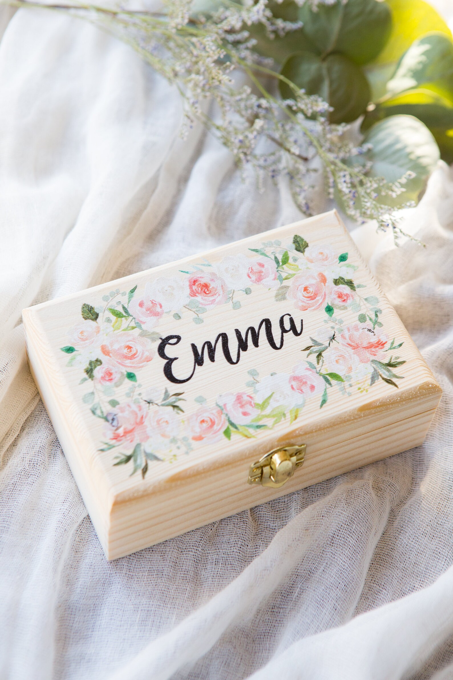 Girls Jewelry Box Bridesmaid Gift Box or Flower Girls Jewelry Box ...