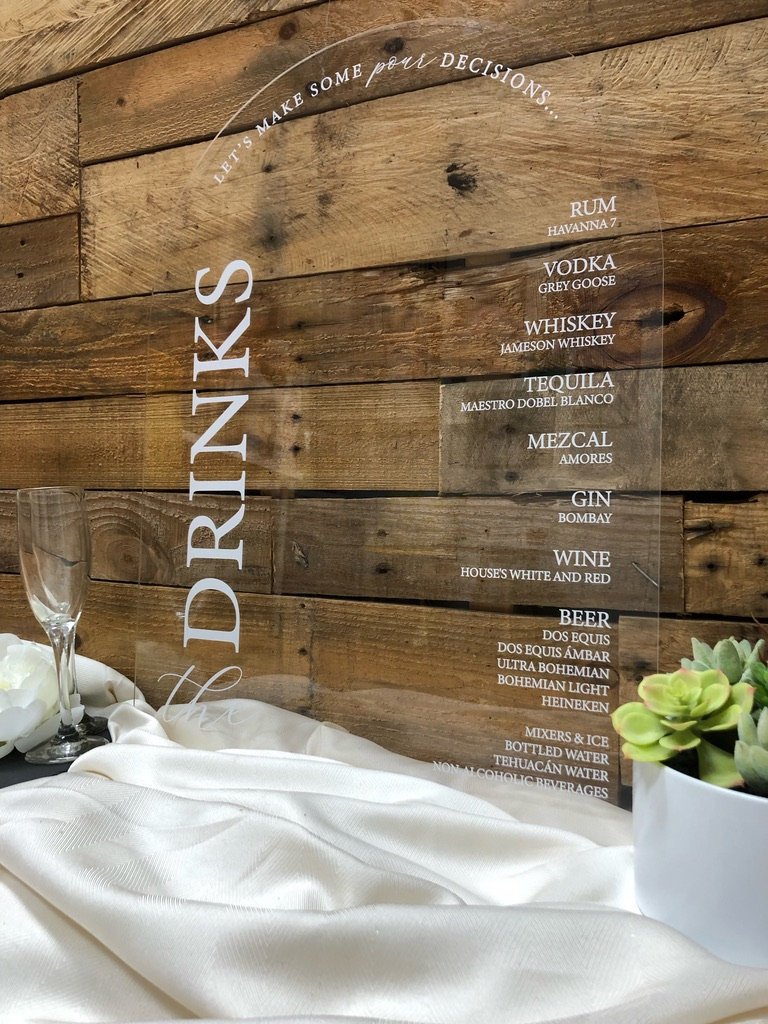Custom Arch Sign Clear or Frosted Acrylic Sign for Wedding or - Etsy