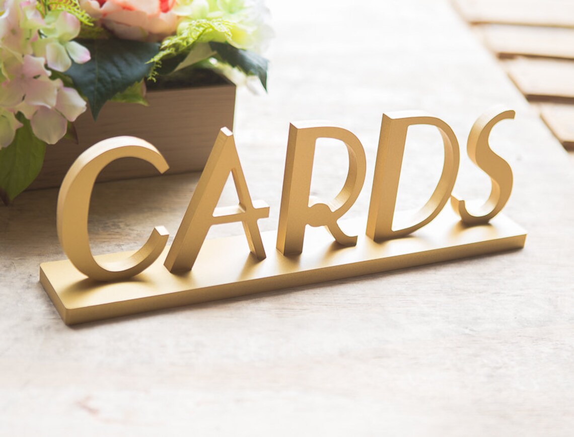Vintage Wedding Cards Sign for Table Great Gatsby Style | Etsy
