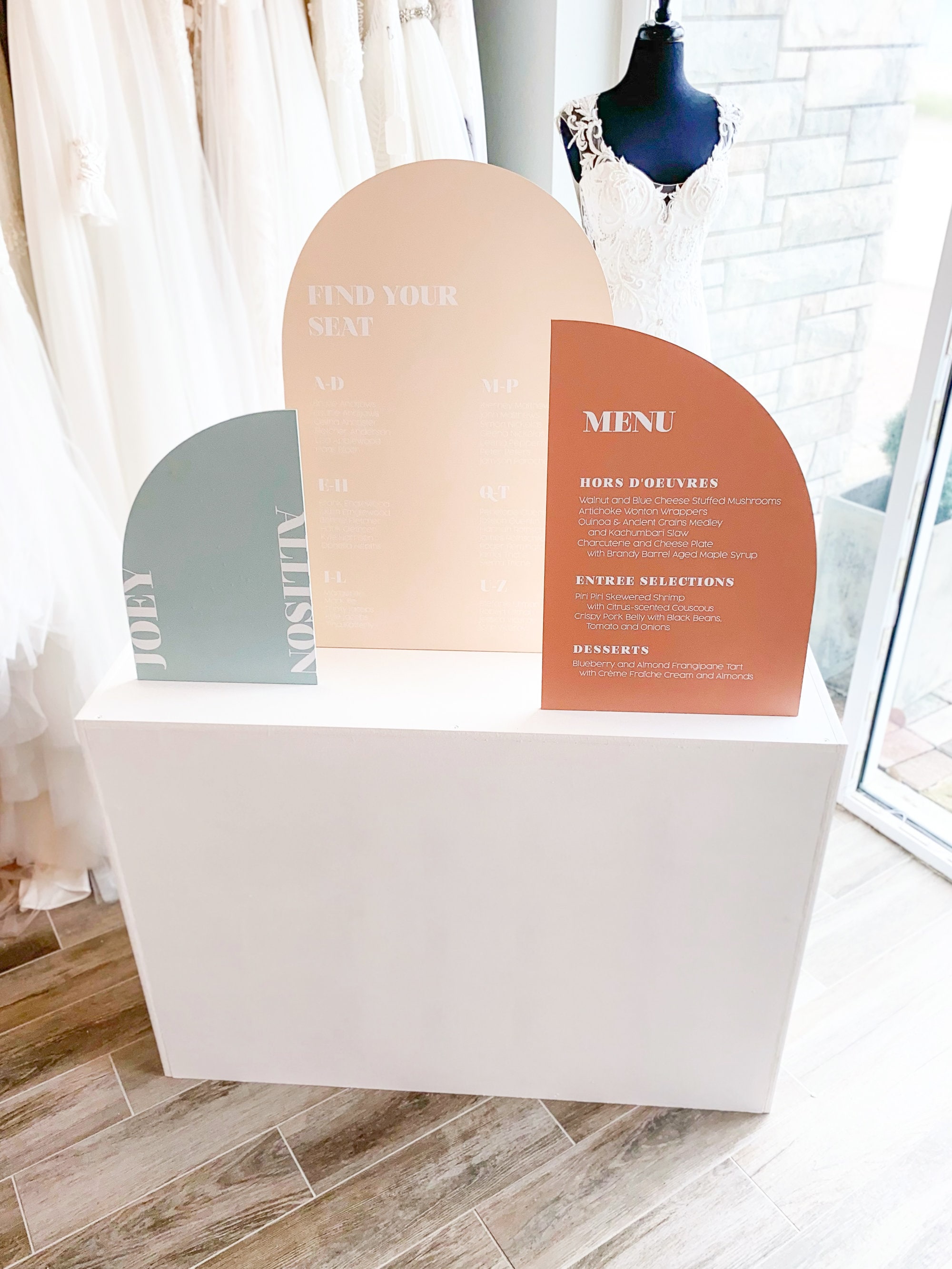 Wedding Sign Bundle Arched Modern Boho Wedding Signs Name | Etsy