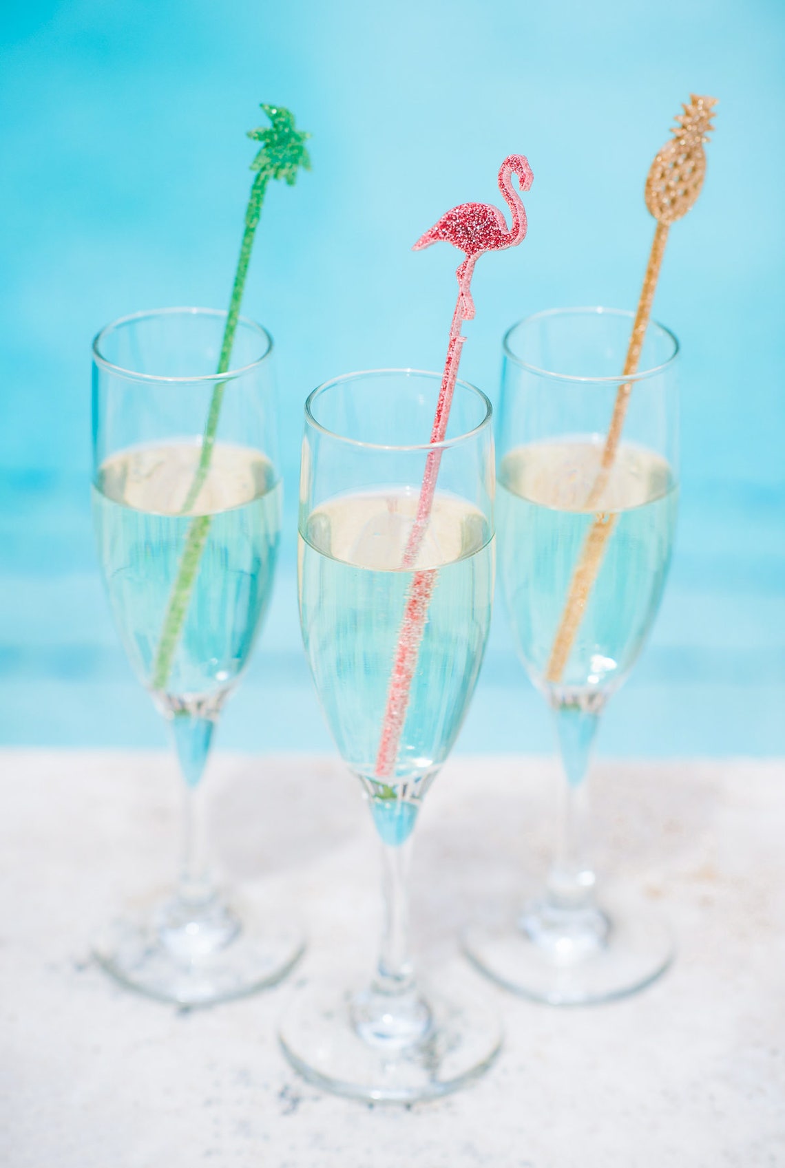 Party Stir Sticks, Bachelorette Bridal Shower Tropical Flamingo ...