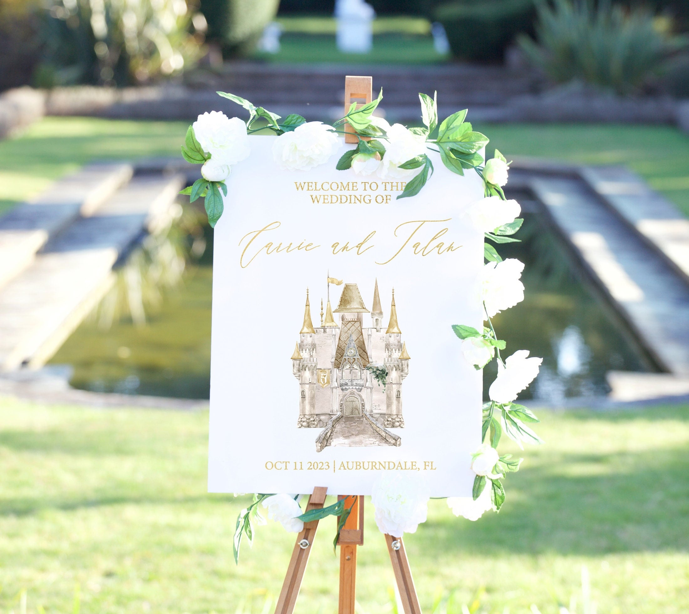 Fairytale Wedding Welcome Sign Castle White Acrylic Elegant - Etsy Canada
