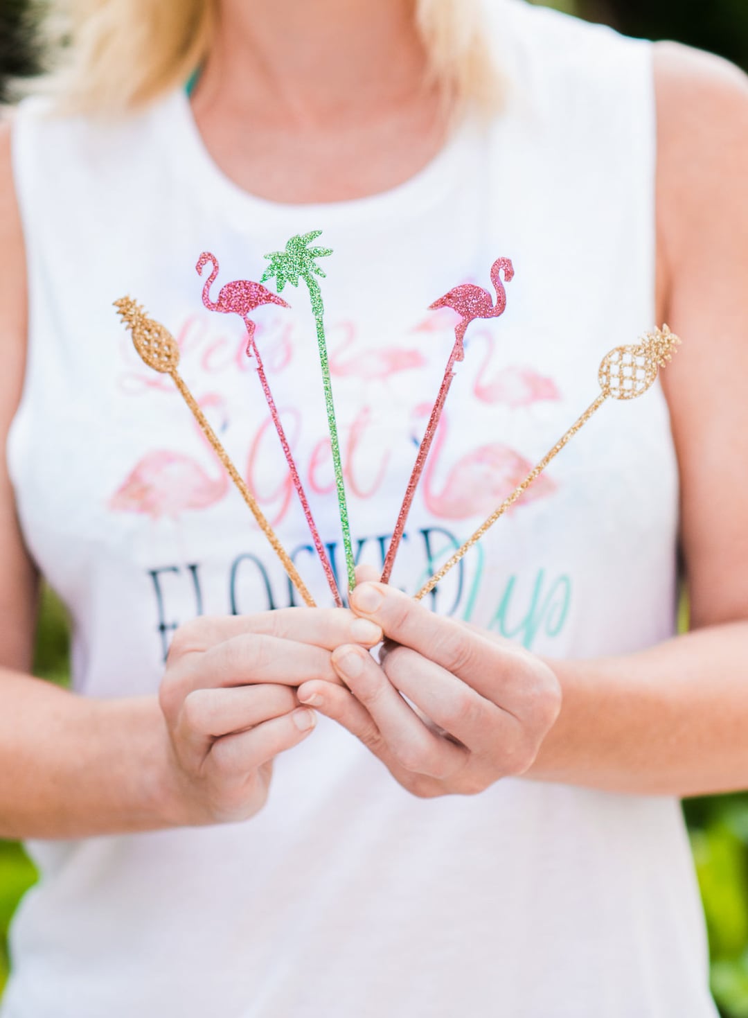 Party Stir Sticks, Bachelorette Bridal Shower Tropical Flamingo ...