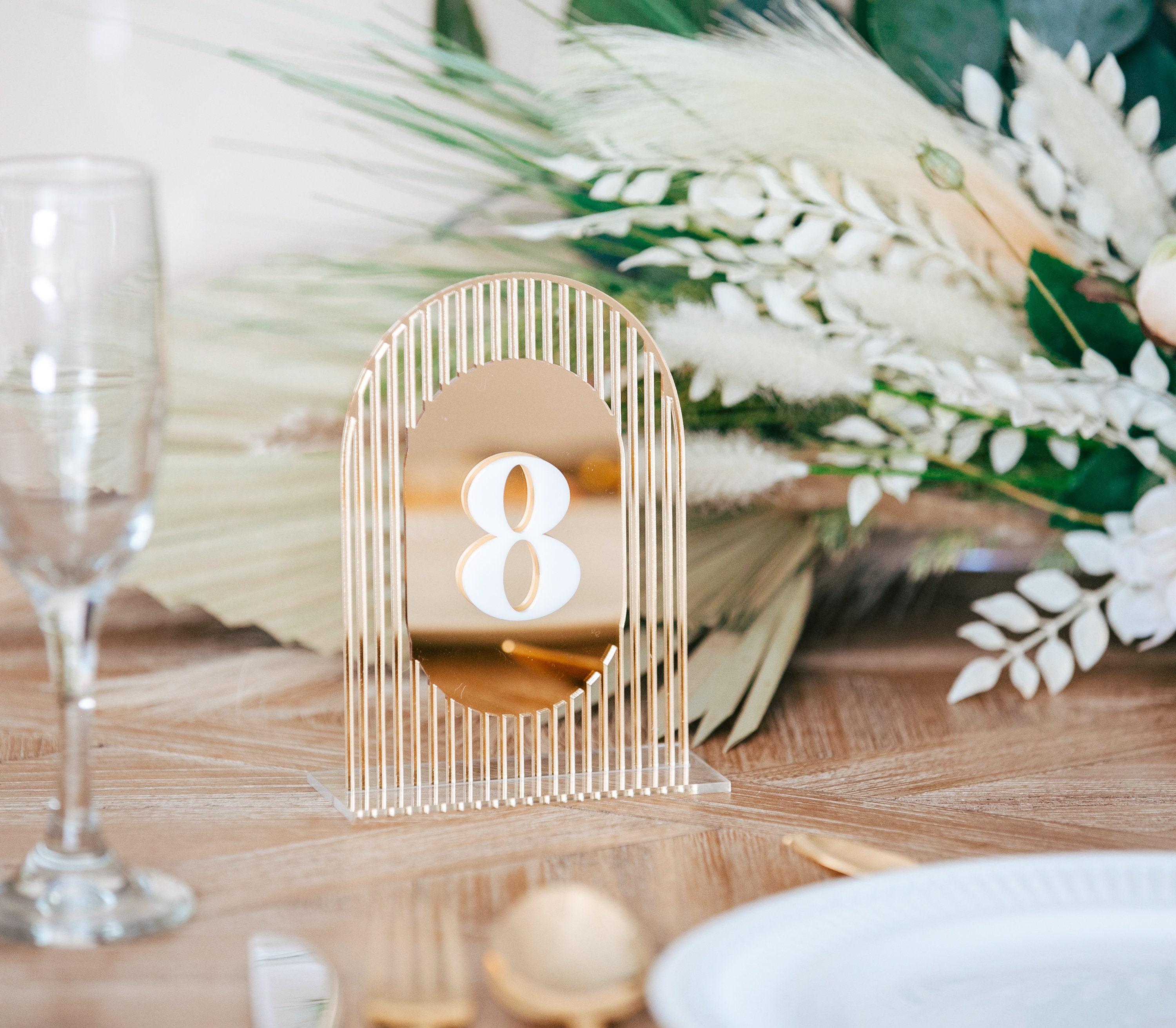 Wedding Midcentury Arch Table Numbers Wedding Modern Party - Etsy