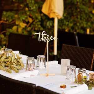 Standing Table Number Sticks Signs for Wedding & Party Table Decor ...