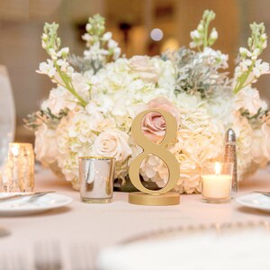 Wedding Gold Table Numbers Rustic Wedding Decor, Romantic Gold Wedding ...