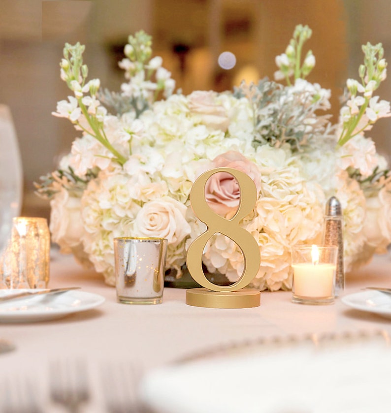 Wedding Gold Table Numbers Rustic Wedding Decor Romantic Gold - Etsy