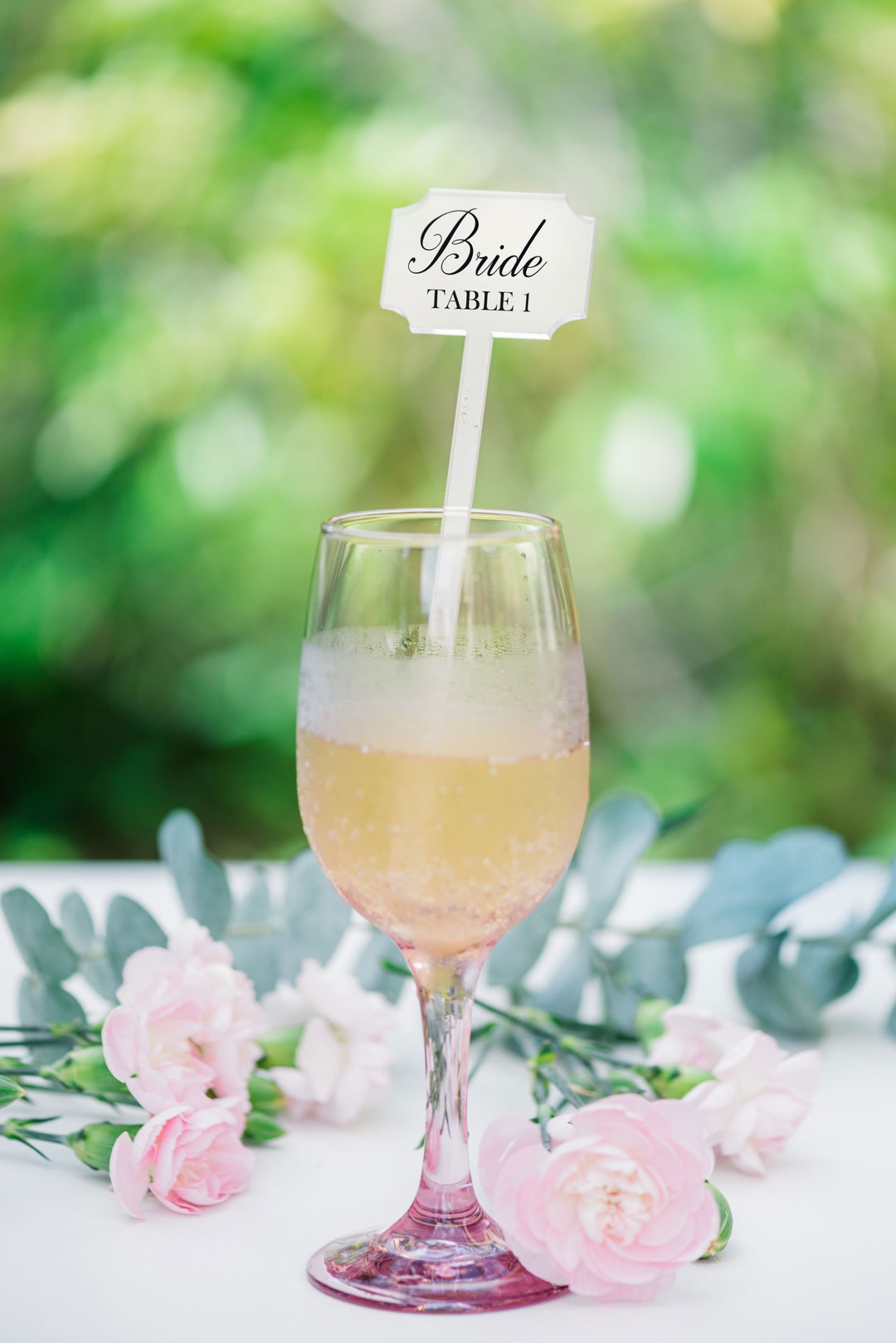 Clear Place Card Stir Sticks Table Number Names for Wedding Party or Event Decor, Clear Acrylic ...