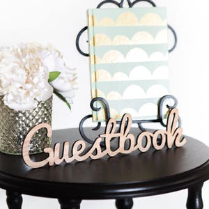 Guest Book Sign for Wedding Sign or Party Wooden Guestbook Sign Cutout ...