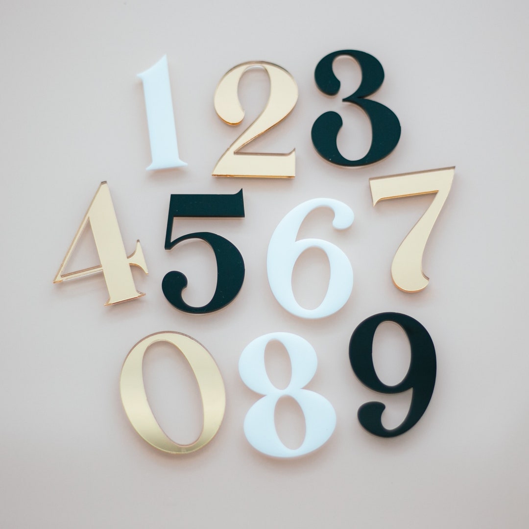Acrylic Numbers Wedding Table Numbers for Wedding Acrylic Craft Numbers ...
