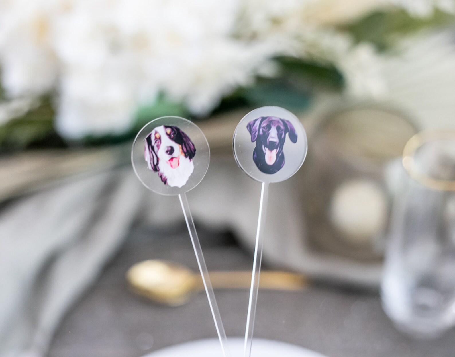 Pet Wedding Stir Sticks Dog or Cat Wedding or Bridal Shower Stir Sticks ...